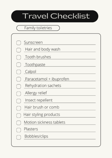 Your family holiday packing list with printable holiday checklist