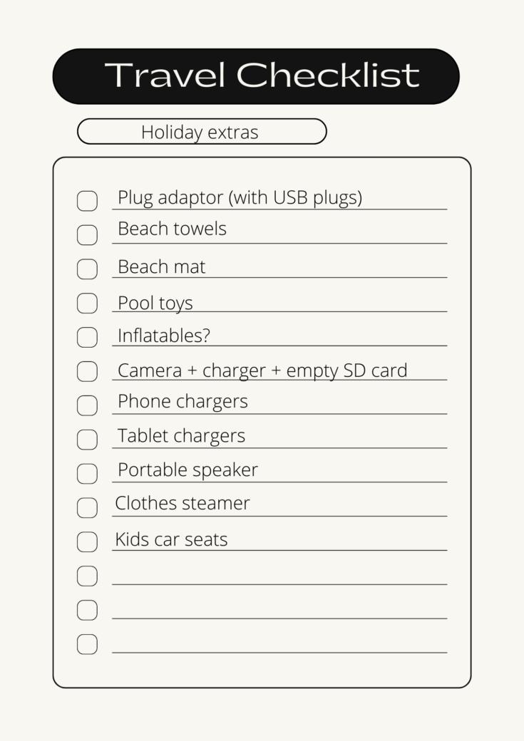 Your family holiday packing list with printable holiday checklist - The ...
