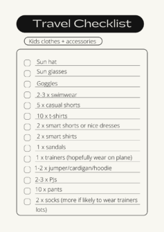 Your family holiday packing list with printable holiday checklist