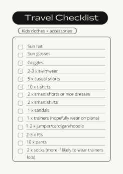 Your family holiday packing list with printable holiday checklist