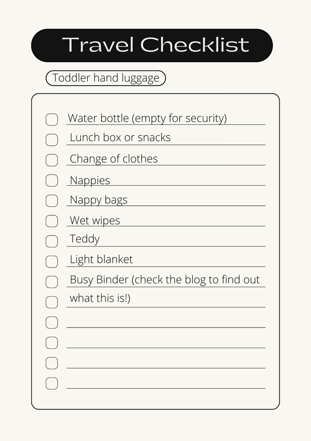 Your family holiday packing list with printable holiday checklist